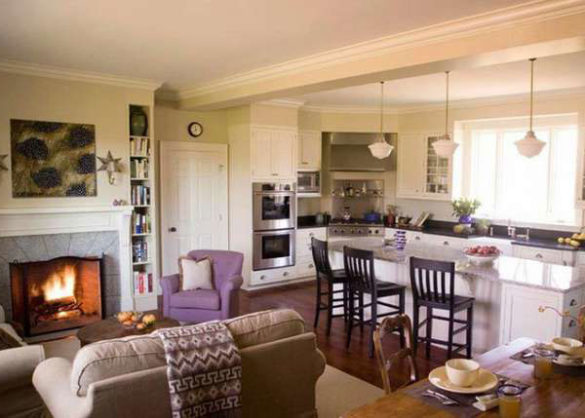 Living room kitchen design: ideas, layout options and trends 2020 ...